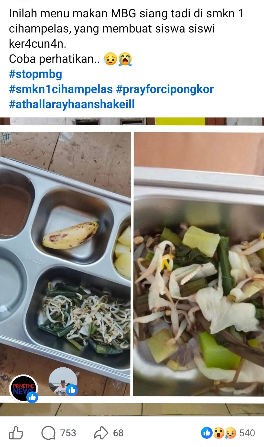 Awas Hoak! Viral Postingan Menu MBG Gunakan Kalimat : "Coba Perhatikan ...